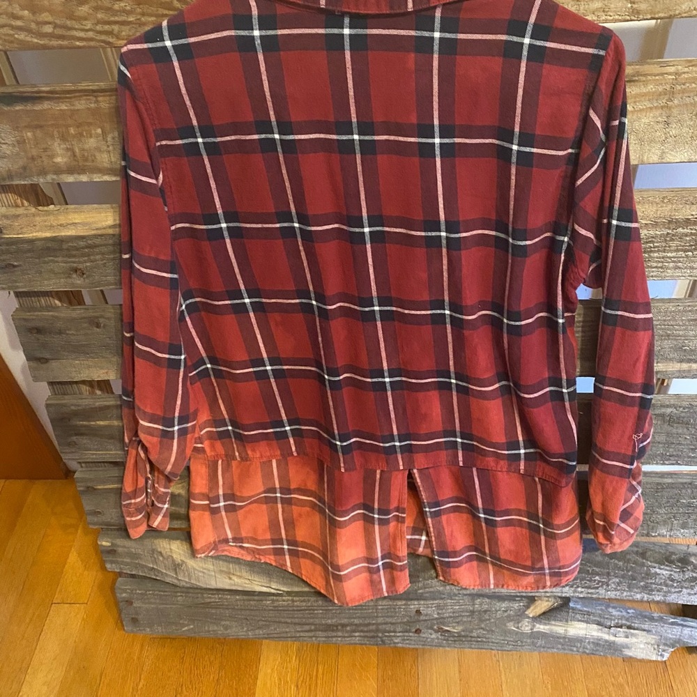 Distressed Flannel Shirt - Gem